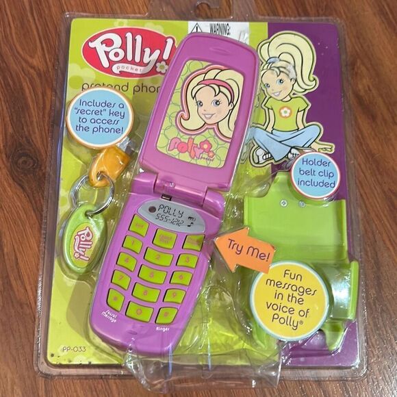 polly pocket | Toys | New Polly Pocketpretend Phone Flip Phone 204 ...